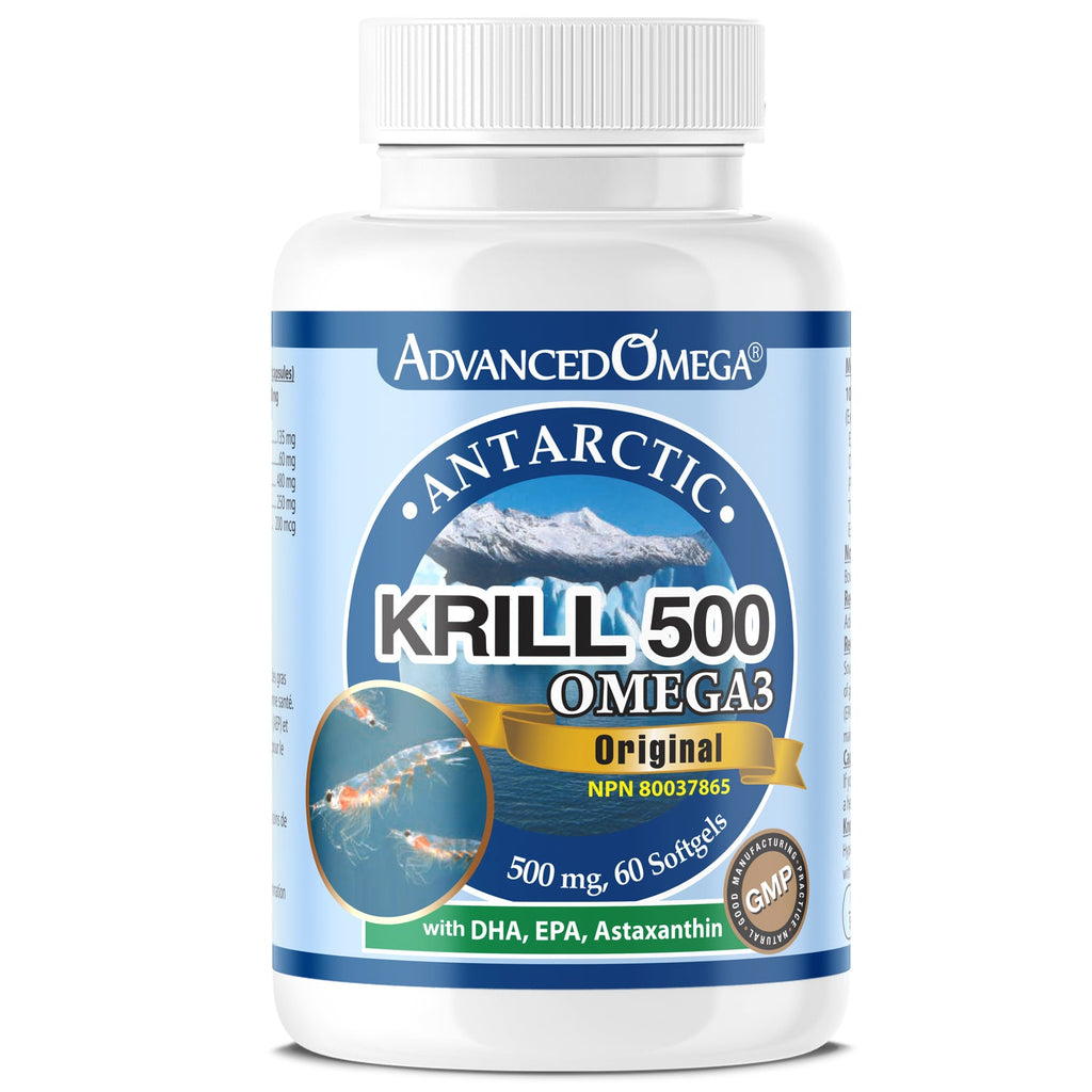 Advanced Omega Krill Oil 500mg | Pure Antarctic Krill Omega-3 with EPA ...