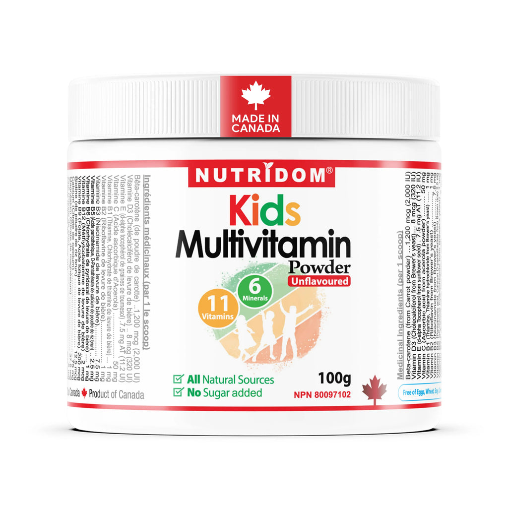 Kids Multivitamin Powder | Sugar Free | Vegan| 100g | Made in Canada ...