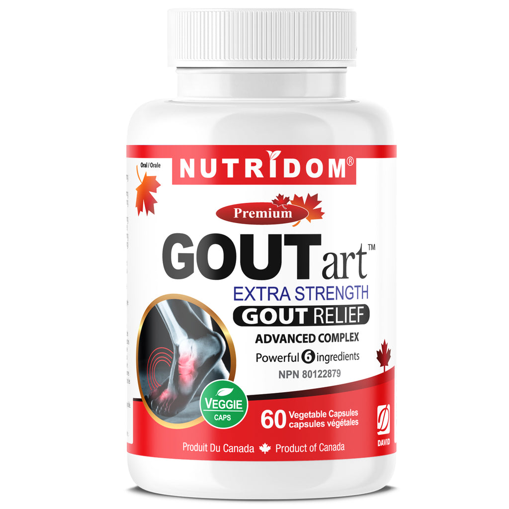 Nutridom GOUTart | Tart Cherry, Curcumin, Celery Seed, Devil's Claw, V