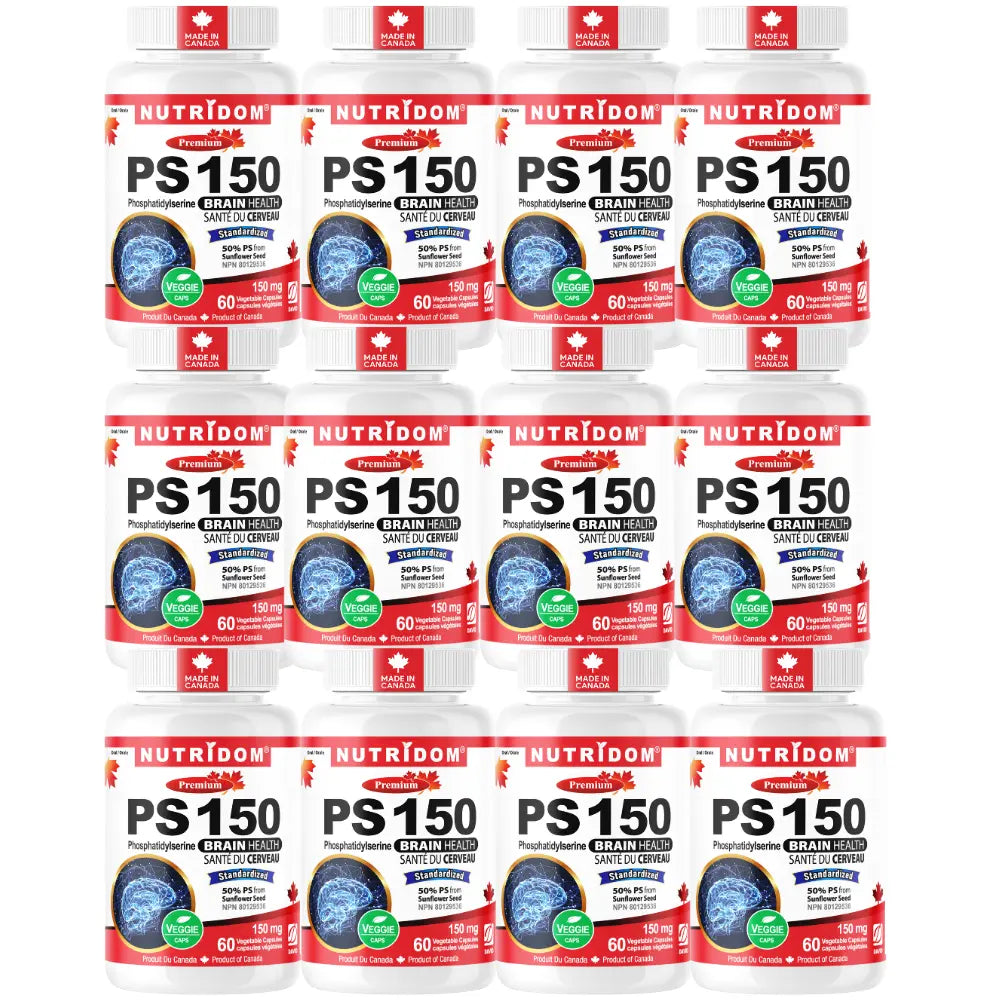 PS-150 Phosphatidylserine 150 mg | Cognitive Support | 60 Vcaps- 12 Pa ...
