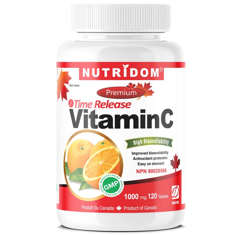 Nutridom Timed Release Vitamin C 1000mg | Citrus Bioflavonoids & Rose