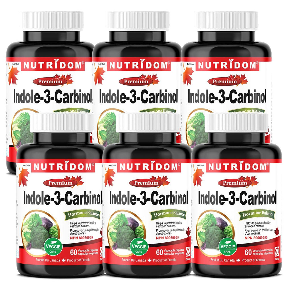 Nutridom Indole-3-Carbinol, Hormone Balance Supplement - 6 Pack