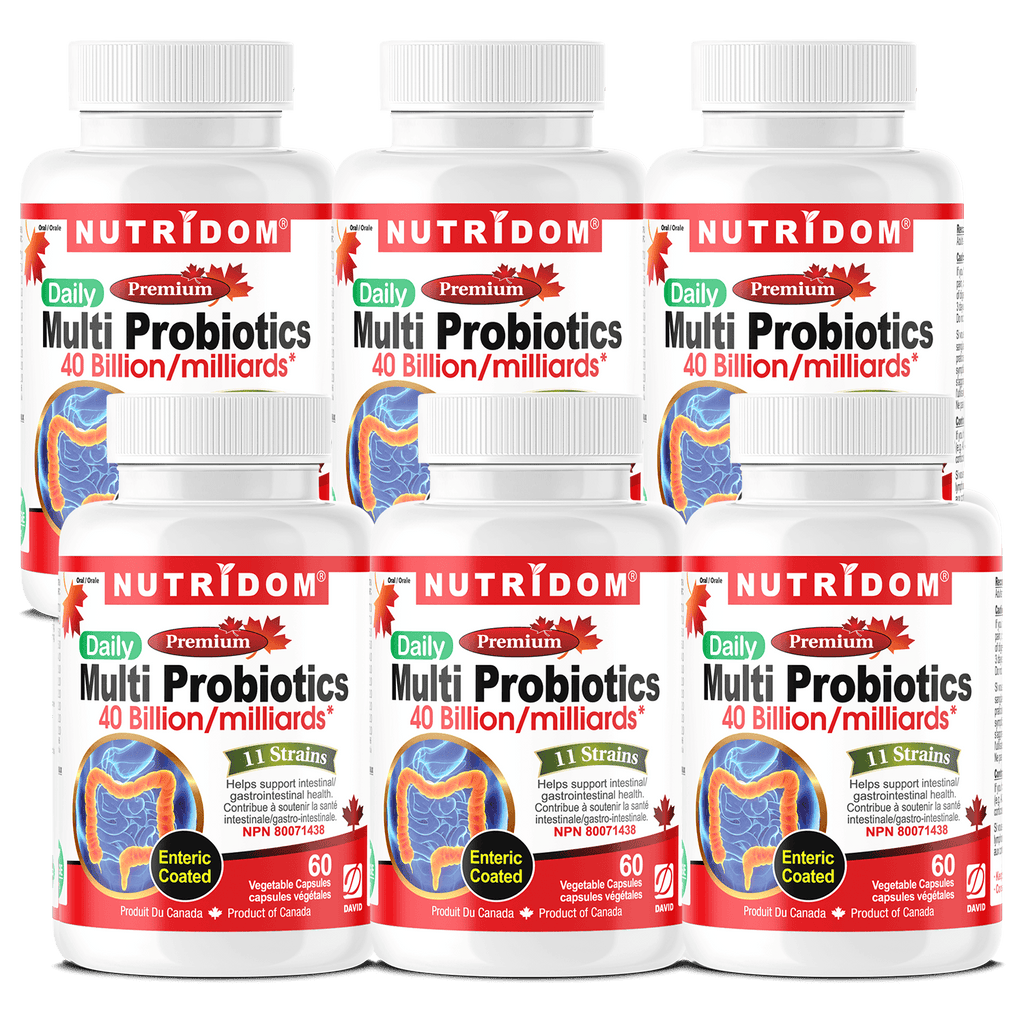 Nutridom Multi Probiotics, 40 Billion, 11 Strains, 60 Veggie Capsules ...