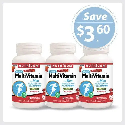 Nutridom Multivitamin for Men - 3 PACK | 60 Veggie Capsules