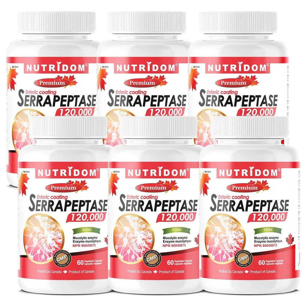Nutridom Serrapeptase | Enteric Coated | Inflammation & Enzyme Support
