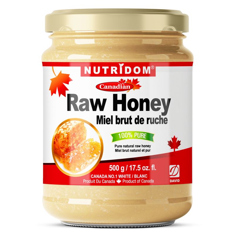 Nutridom Canadian Raw Honey 500g | Unpasteurized | 100% Pure Natural H